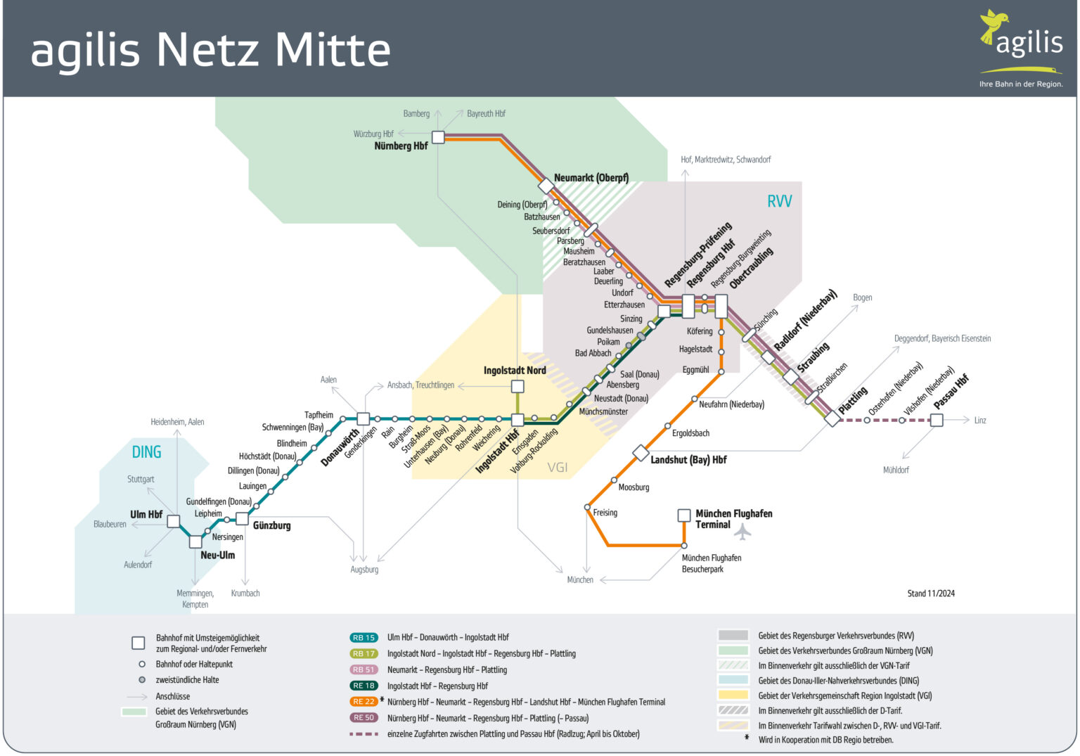 Großer Fahrplanwechsel am 15. Dezember: Viel Neues im agilis Netz Mitte ...